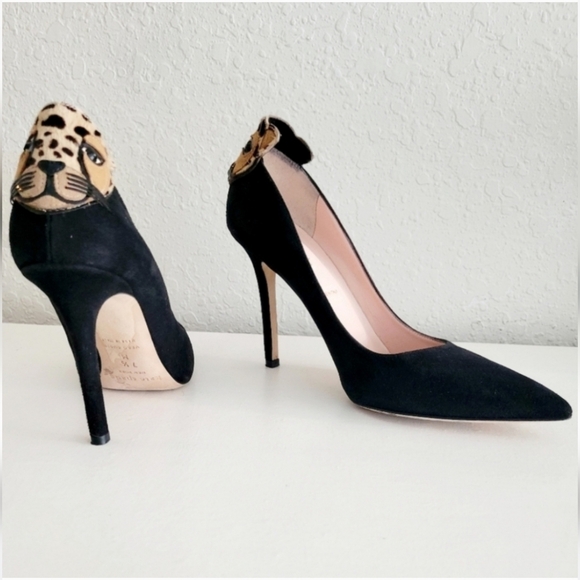 kate spade | Shoes | Kate Spade Lina Black Kitten High Heels Pointed ...